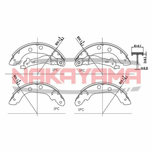 Колодки тормозные барабанные Nakayama HS7212NY