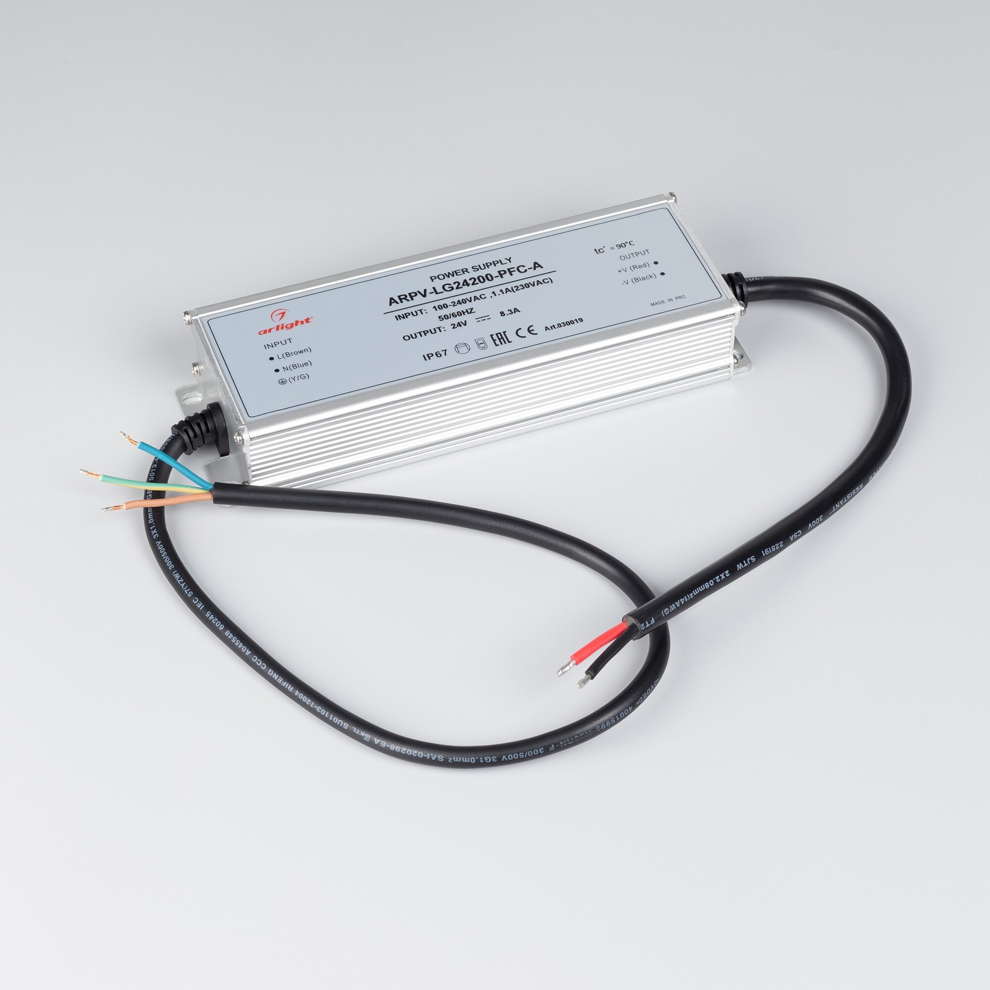 030019 Блок питания ARPV-LG24200-PFC-A (24V, 8.3A, 200W) (ARL, IP67 Металл)