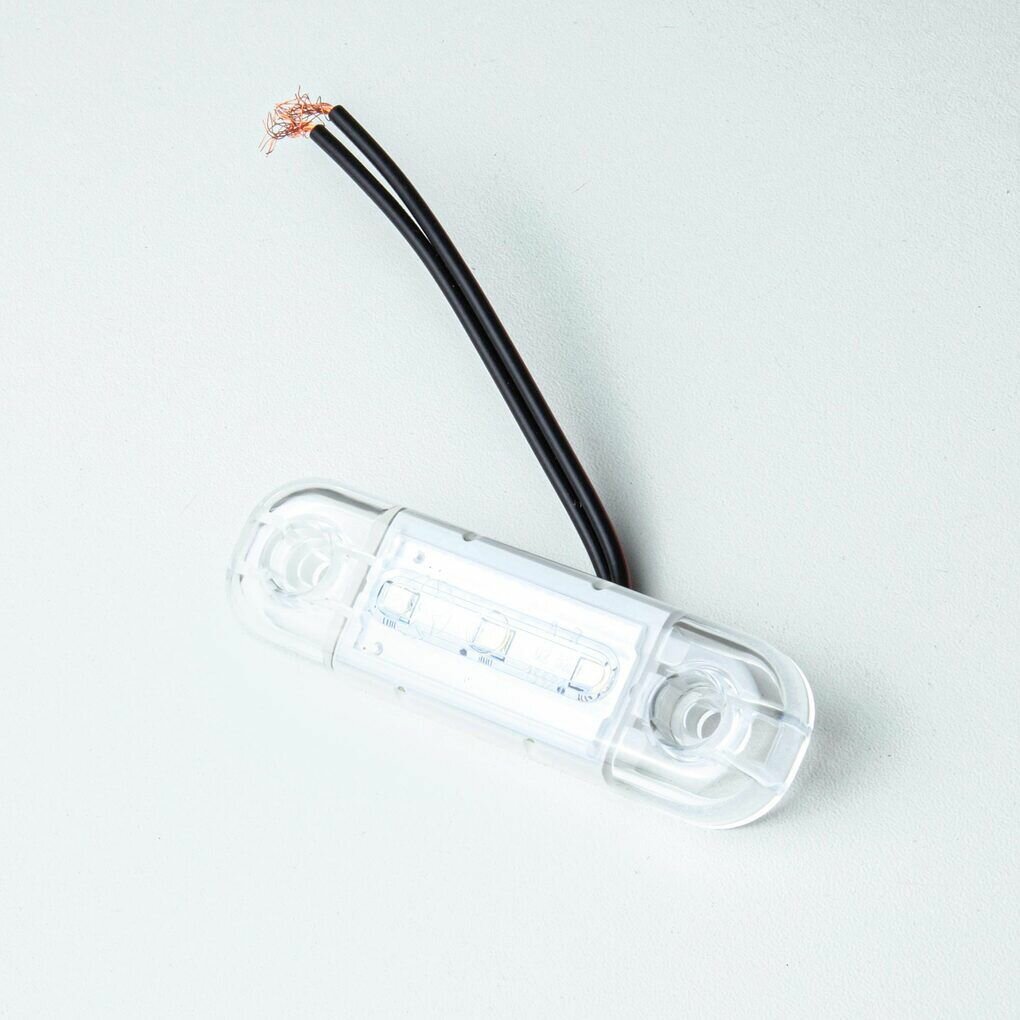 Габарит на будку прямоугольный, светодиодный, сакура (белый) 12-24V