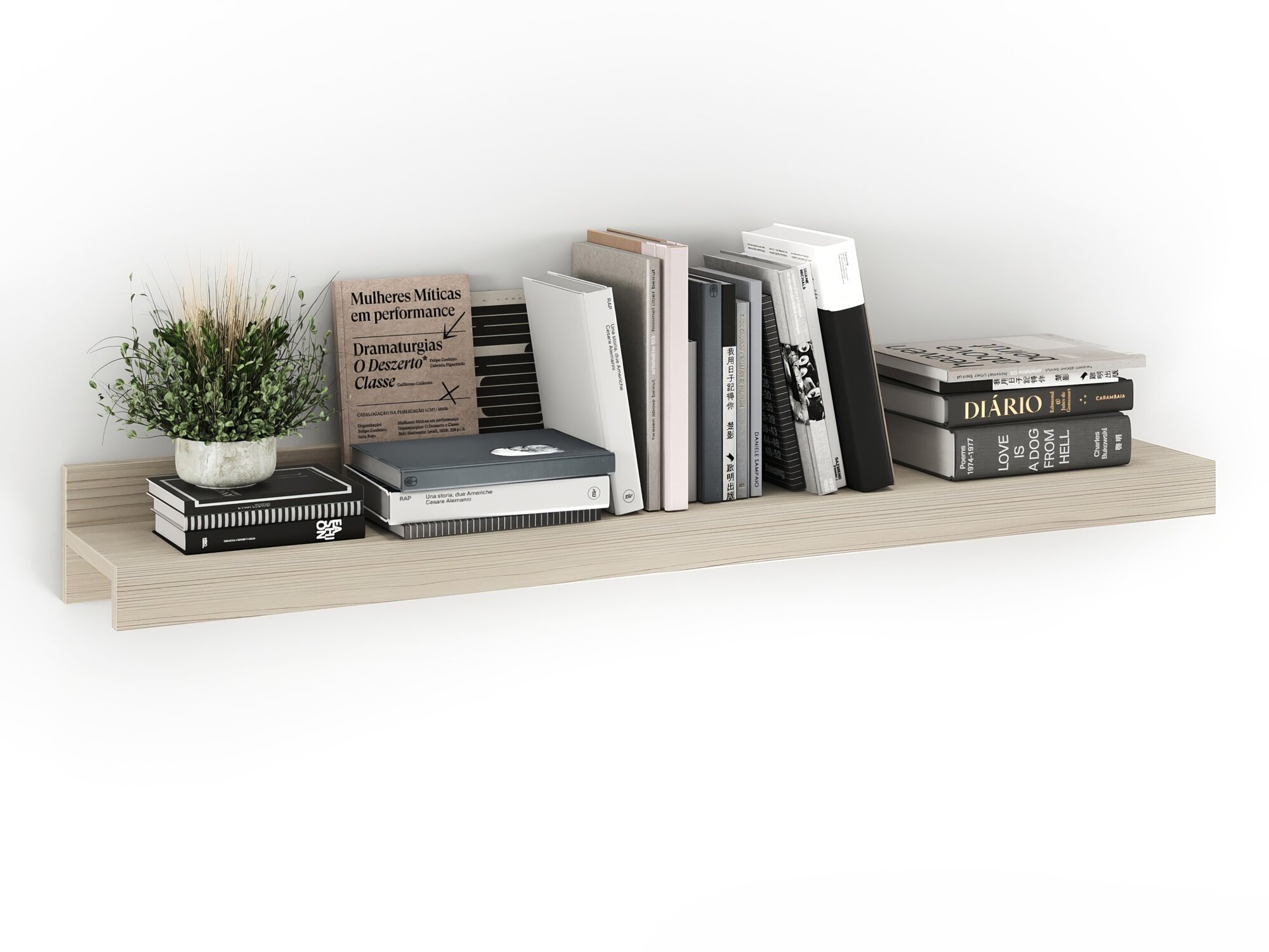 Полка навесная, настенная, для офиса, для детской Есэндвич Лаворо, 100х20х13 см (Сосна астрид)