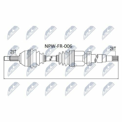 Вал приводной Nty NPWFR006 для Ford Focus