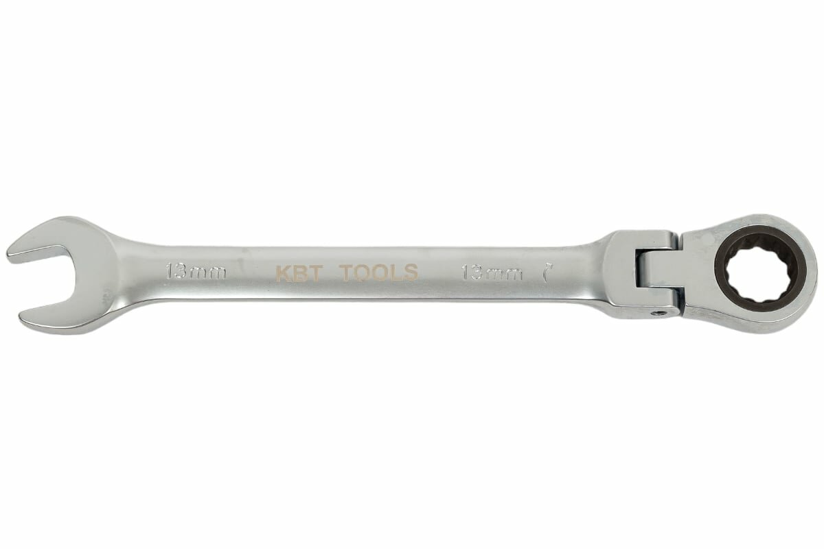 Ключ гаечный комбинированный трещоточный КВТ с шарниром (13 мм) (79195)