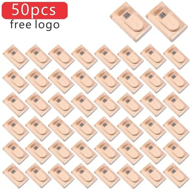 JASTER Wooden USB флешка 8ГБ-128ГБ Бежевый, 16GB, Maple with BOX