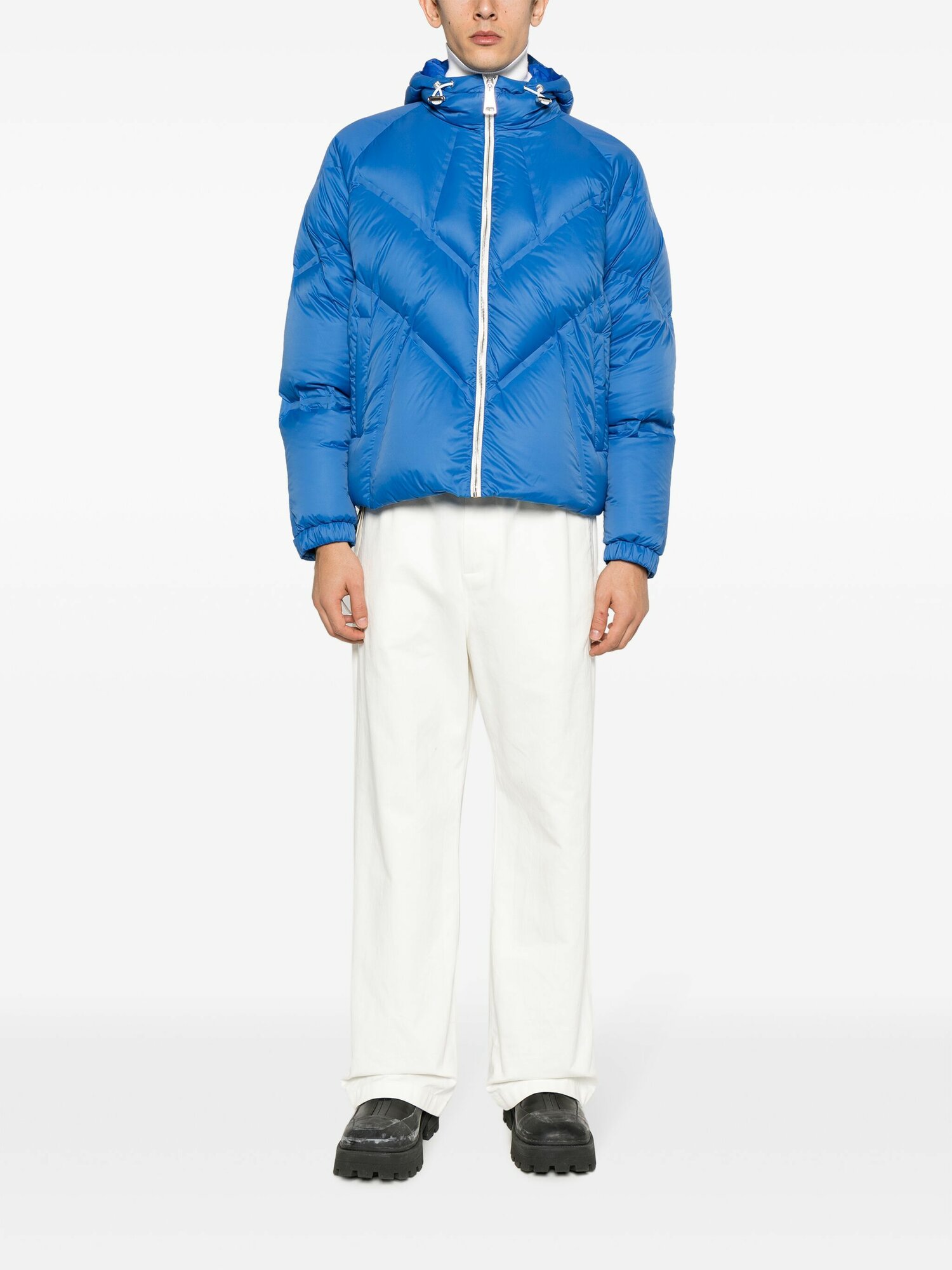 Куртка KHRISJOY Quilted hooded jacket, размер 42, blue — фото 1