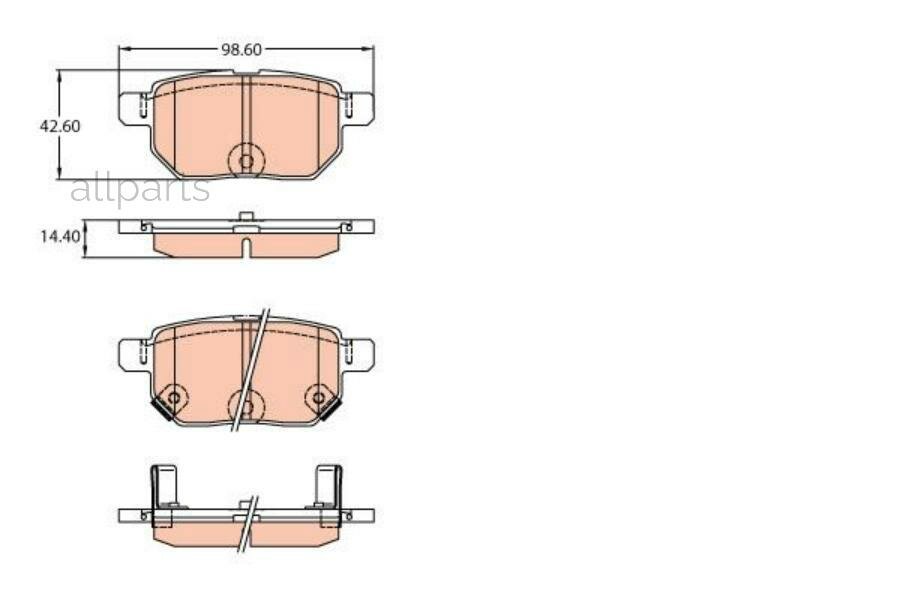 ZF RUSSIA GDB3454ZFR Комплект тормозных колодок, дисковый тормоз