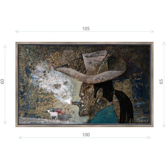 Картина Декор Депо Эдуарда Абжинова Дух предков Матовый холст в раме 65х105 см