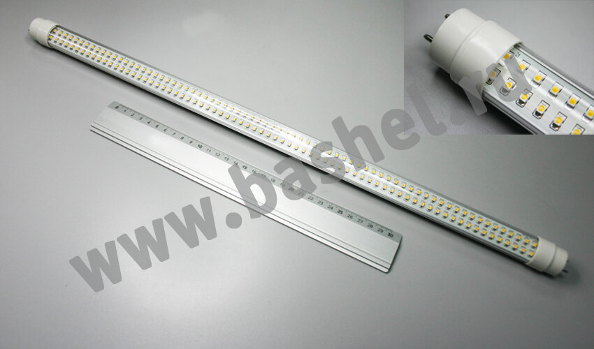 LC-T8-60, 600 мм, 144 диода, 9 Вт, 700 Лм, 2700 K, Лампа светодиодная
