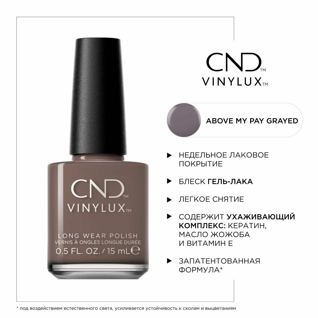 Недельное покрытие CND Vinylux Above My Pay Grayed
