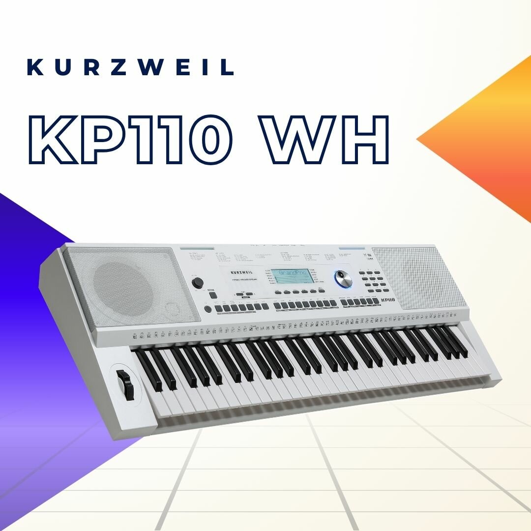 Синтезатор Kurzweil KP110 WH, 61 клавиша, 653 тембра, дисплей