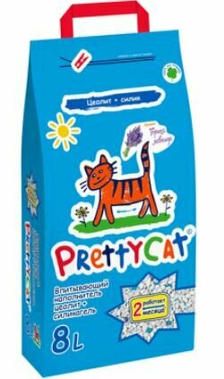 Pretty Cat Наполнитель впитывающий для кошачьих туалетов "Naturel" С лавандой 8л 4 кг