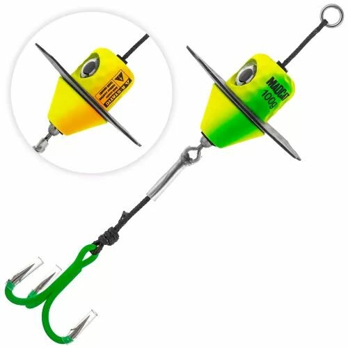Приманка на сома Madcat A-static Silent Teaser Treble Hook 100gr - FIRETIGER UV