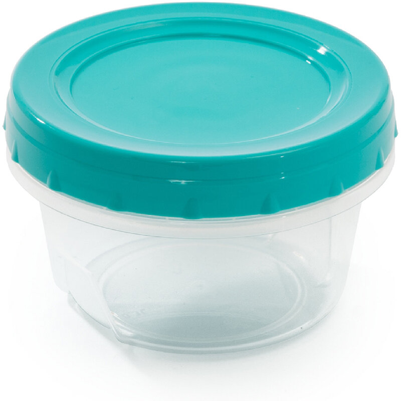 Контейнер для хранения продуктов Полимербыт 431 с закручивающейся крышкой пластик прозрачный 300мл / емкость для СВЧ