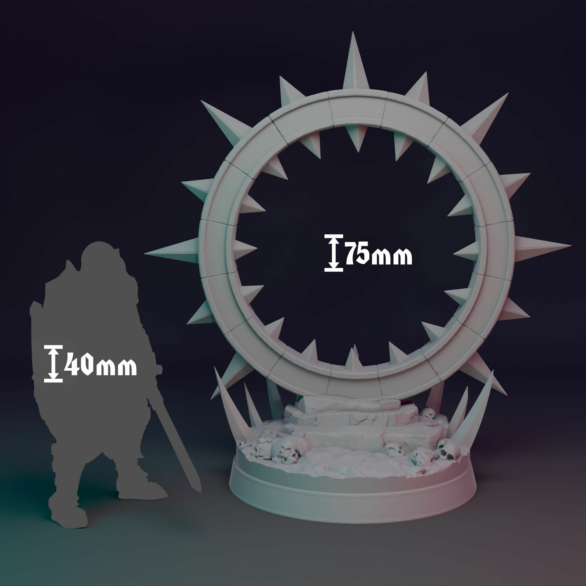 Миниатюра Портал Хаоса Малый (Порталы, Врата, Проход) Warhammer 40000 Вархаммер DnD ДнД НРИ Высота 75мм