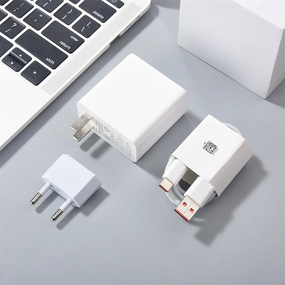 Оригинальное Универсальное зарядное устройство Huawei, максимальная мощность 100 Вт, EU add cable