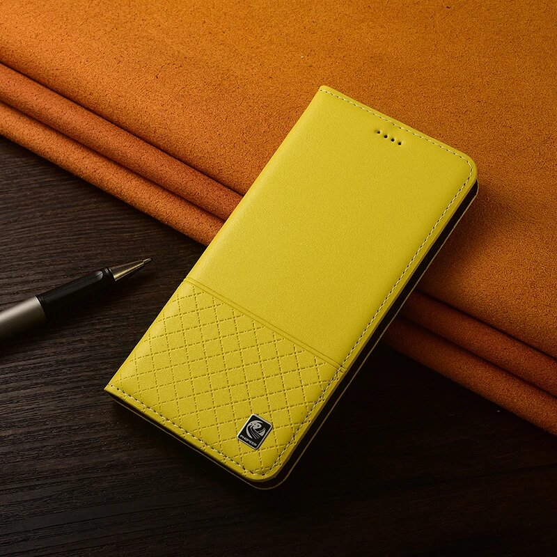 Чехол-книжка из натуральной кожи для Samsung Galaxy M54 M52 M53 M62 M33 Желтый, Lemon, Galaxy M31S