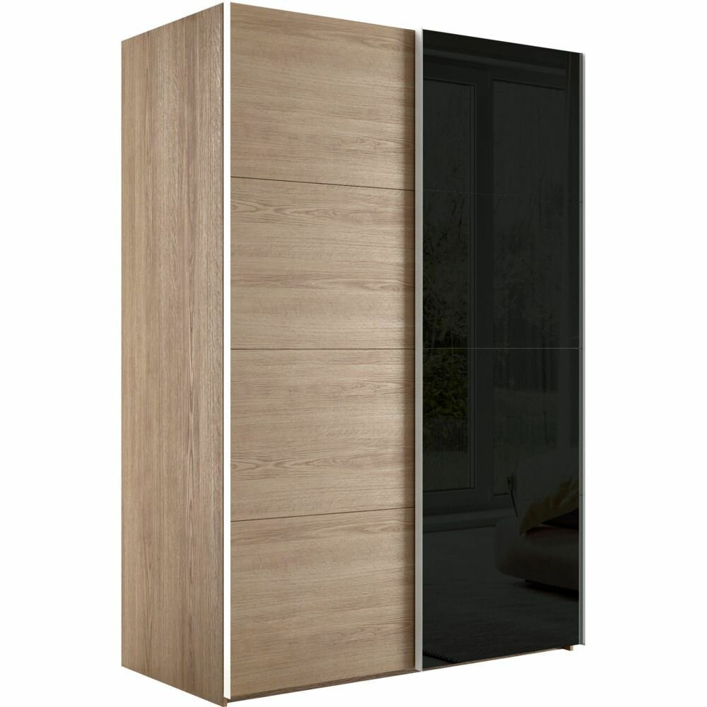 Шкаф-купе Эста 1,6, 2,2м ЛДСП/черн стекло