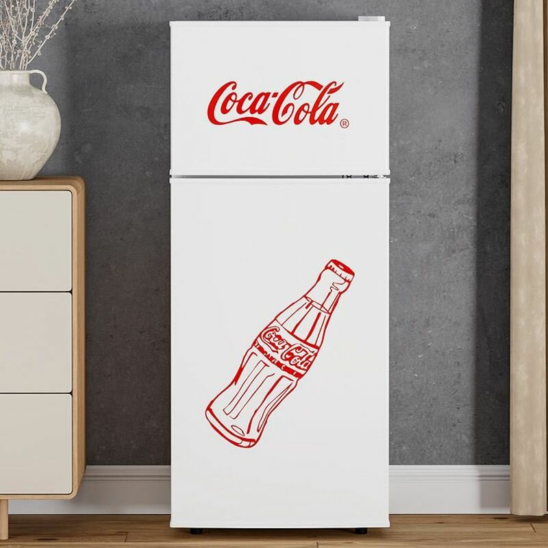 Бытовой холодильник Coca-Cola, мини-морозильник с двойной дверцей большой емкости