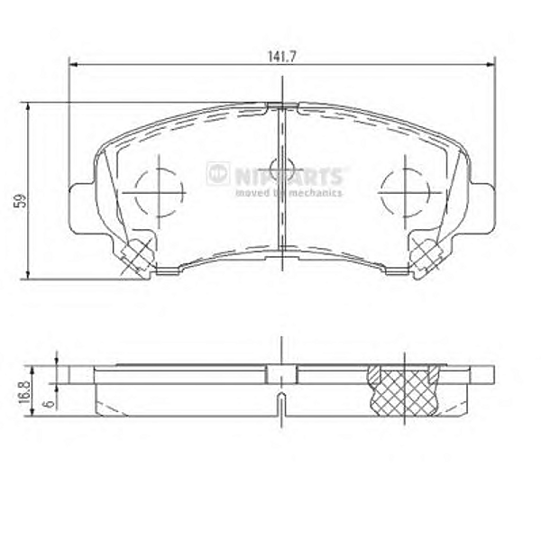 NIPPARTS J3601096 (41060JD00A / 41060JD00AD1060JD00A / 5581057L50) колодки тормозные передние