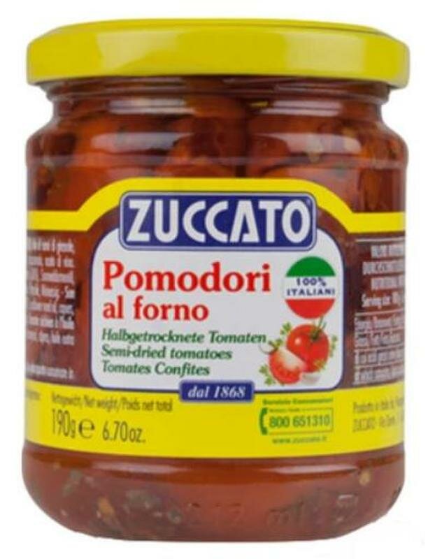 Помидоры полусушеные в печи ZUCCATO 190 г