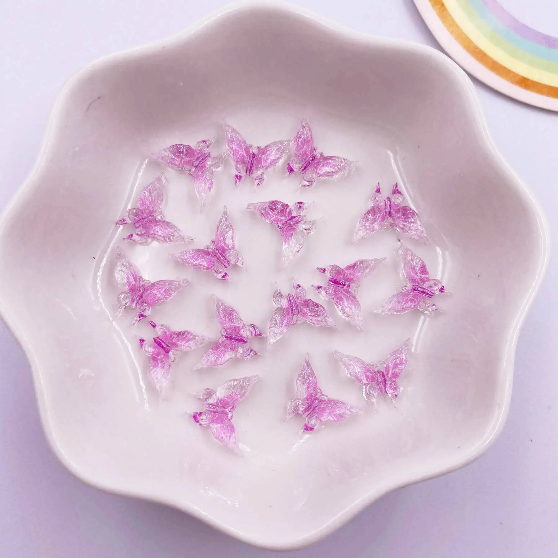 30 шт. Кавайные хрустальные бабочки из смолы Diy Super Paradise 13x16mm, C7
