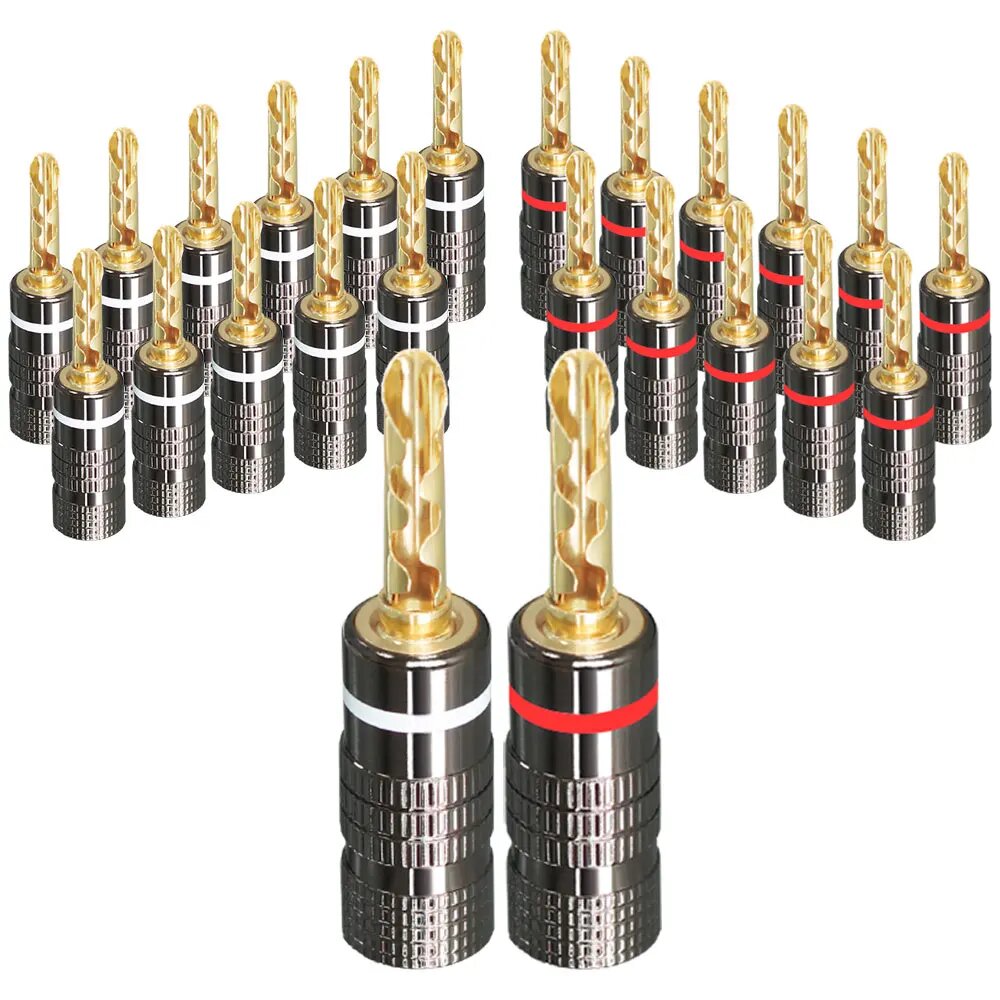 2/4/12/24 шт. разъем типа «банан» для динамика, аудиоразъем 4 мм, Hi-Fi штекер типа «банан» для адаптера видеодинамика, аудиоразъем, провод, кабель