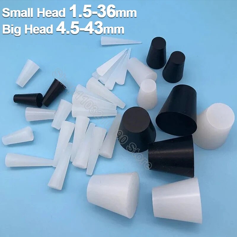 Силиконовые конические заглушки для гальванической краски 1.5x4.5x16mm, Transparent, 5pcs