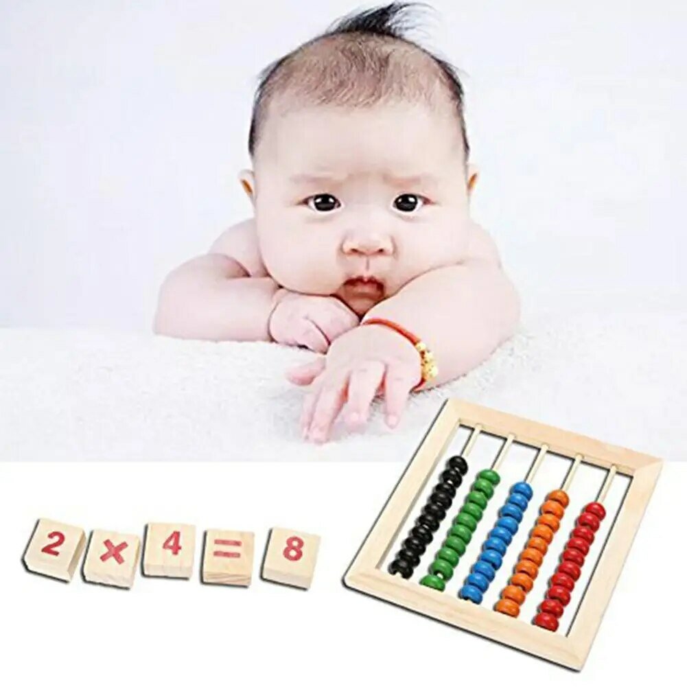 Деревянные счеты для детей, счетные блоки с буквами алфавита, ранняя обучающая игрушка Монтессори, новая