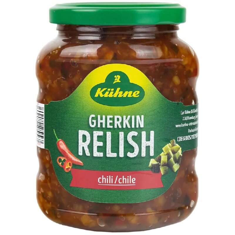 Соус гриль KUHNE "Релиш" с огурцами и перцем Чили /стекло/ 350г