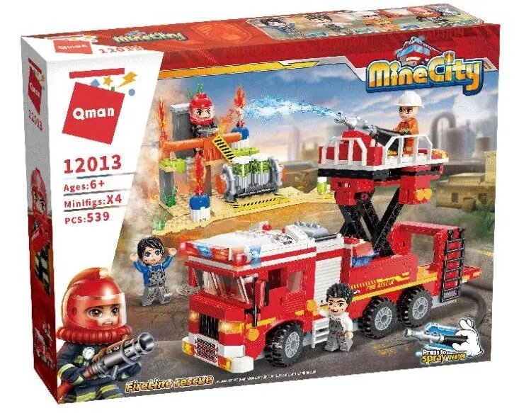 Конструктор Qman Спасательная служба по линии огня 539 дет 6+ 12013
