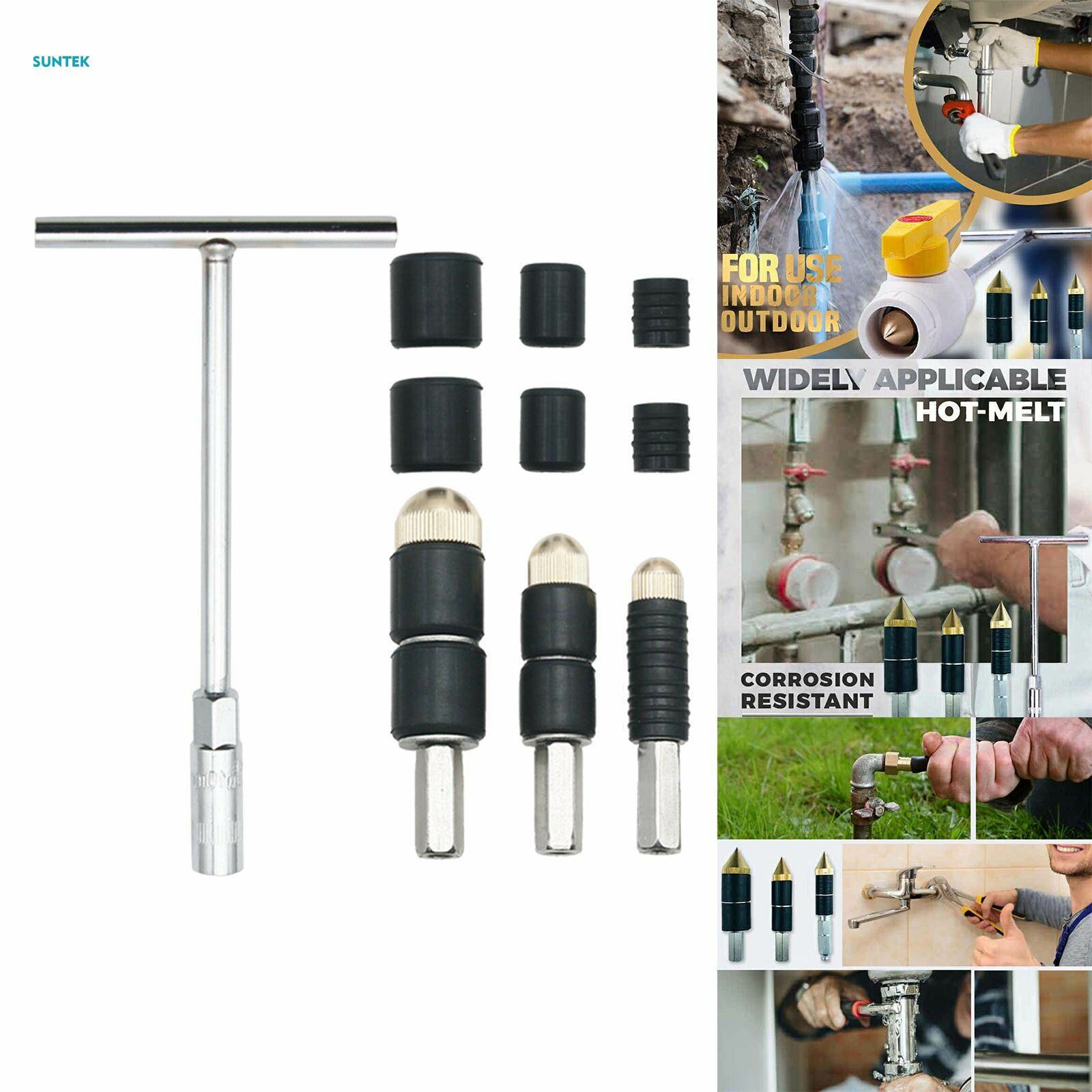4 шт. горячего расплава, штифта для остановки воды, инструменты для ремонта, прочные запасные части, шестигранная трубка, остановка воды