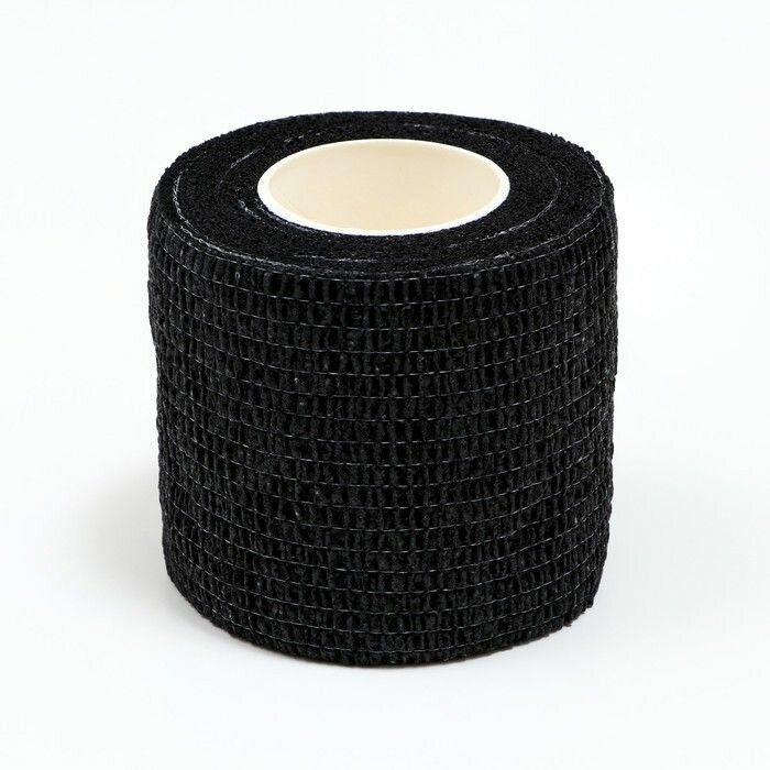 Бинт ветеринарный самофиксирующийся КНР с горькой пропиткой, 5х4,5 м, черный (9223044)