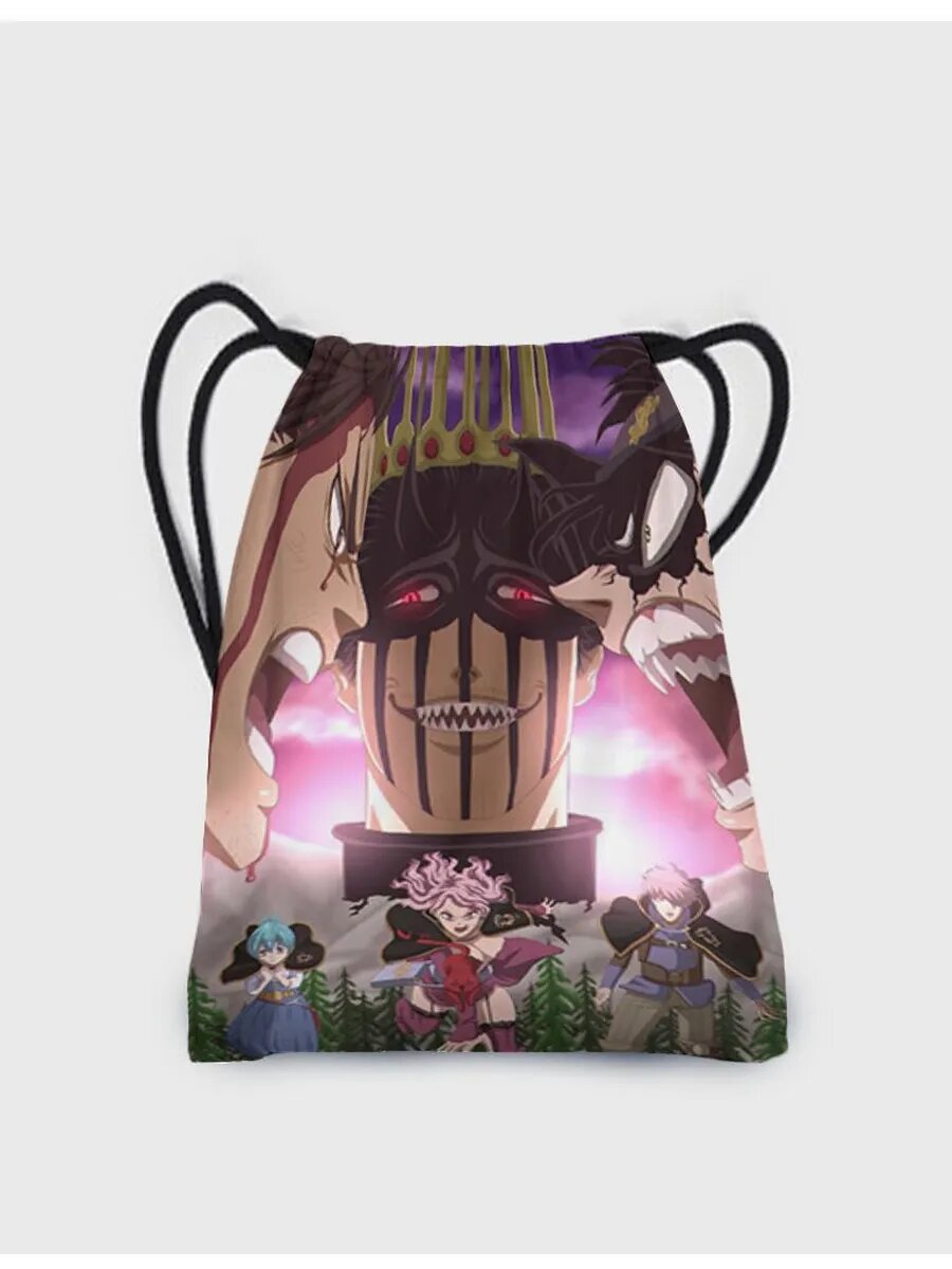 Мешок - сумка для обуви Чёрный клевер - Black Clover