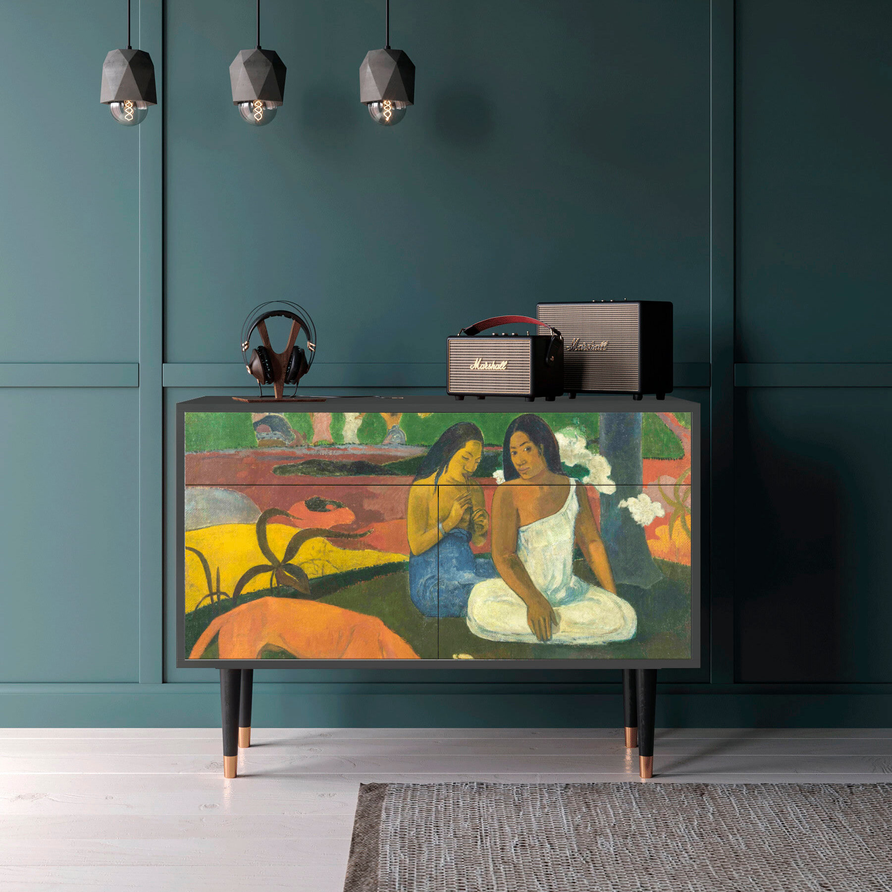 Комод - STORYZ - BS4 Arearea by Paul Gauguin, Размер - 115 x 85 x 48 см, Цвет корпуса - Антрацит