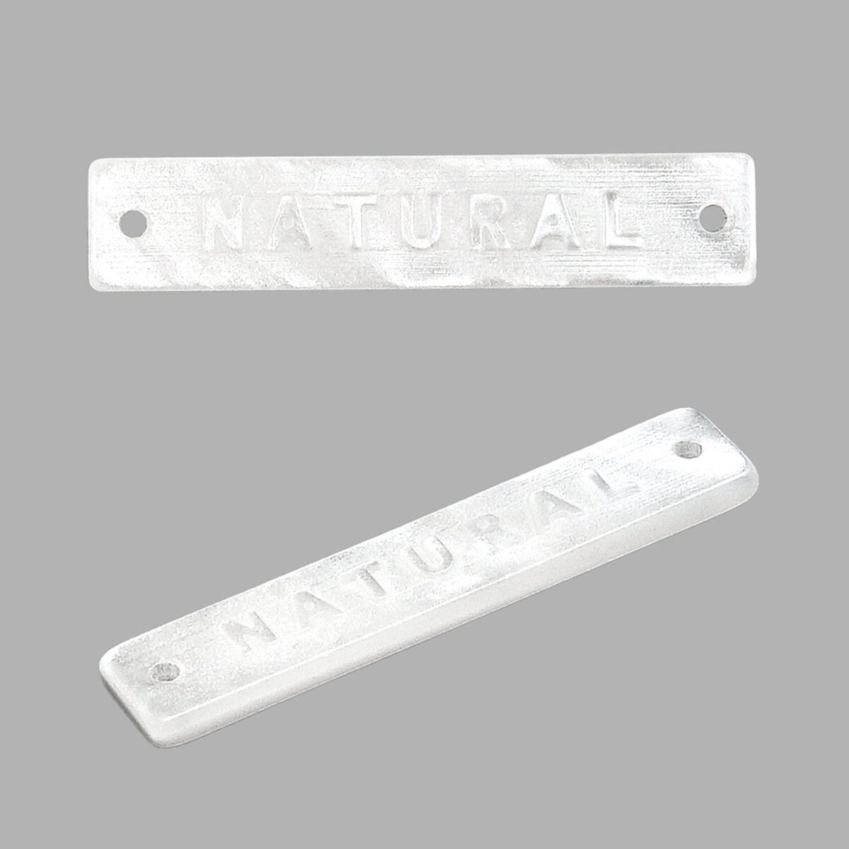 Бирка для рукоделия пришивная, 30×6 мм, 36 шт, пластиковая, молочный цвет, Айрис