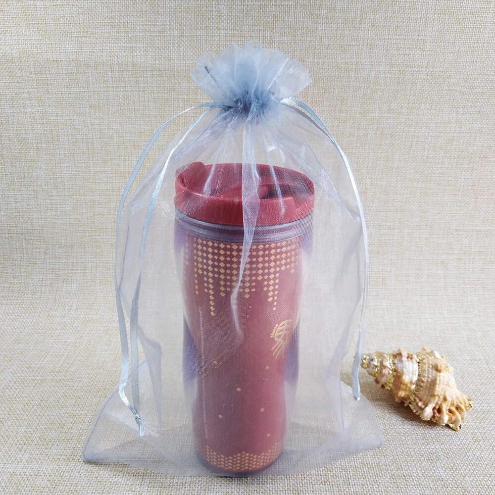 Мешки из органзы ruiday 50 шт. Бордовый, 15x20cm, gray