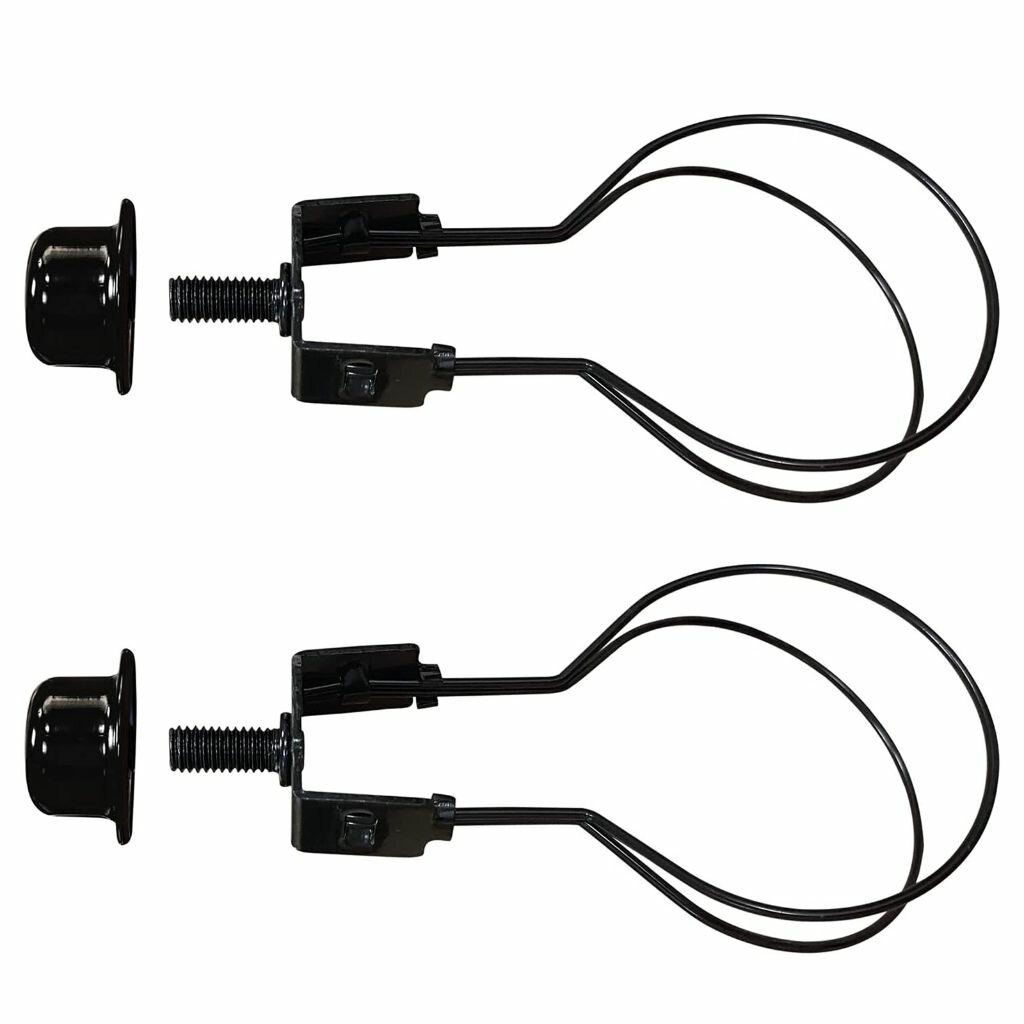 (1 комплект из 2 шт.) Зажим для лампочки, декоративная головка для лампочки - черная