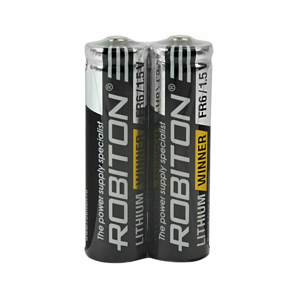 Батарейка литиевая пальчиковая ROBITON FR6 (AA) LITHIUM WINNER 1.5В (пэ2)