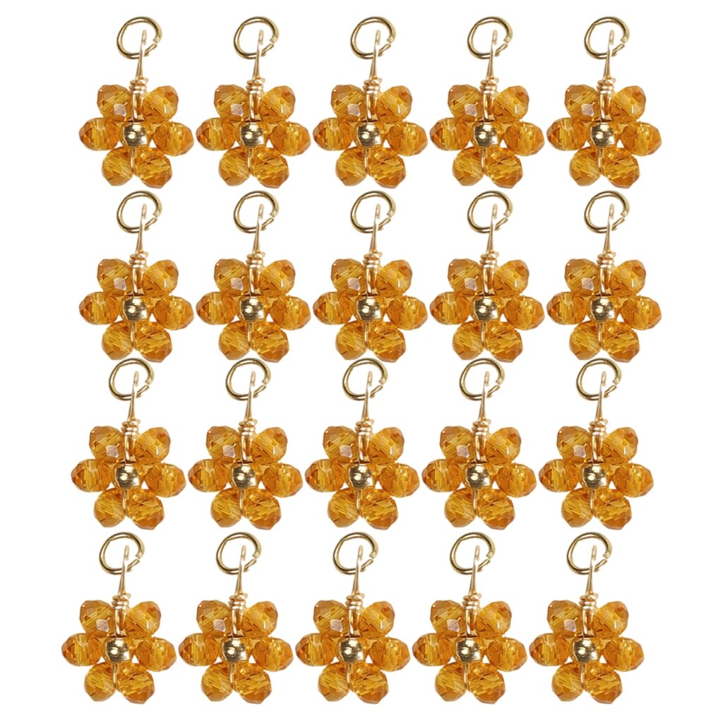 Красивое украшение из бисера в виде хрустального цветка - стильный аксессуар для изготовления ювелирных изделий