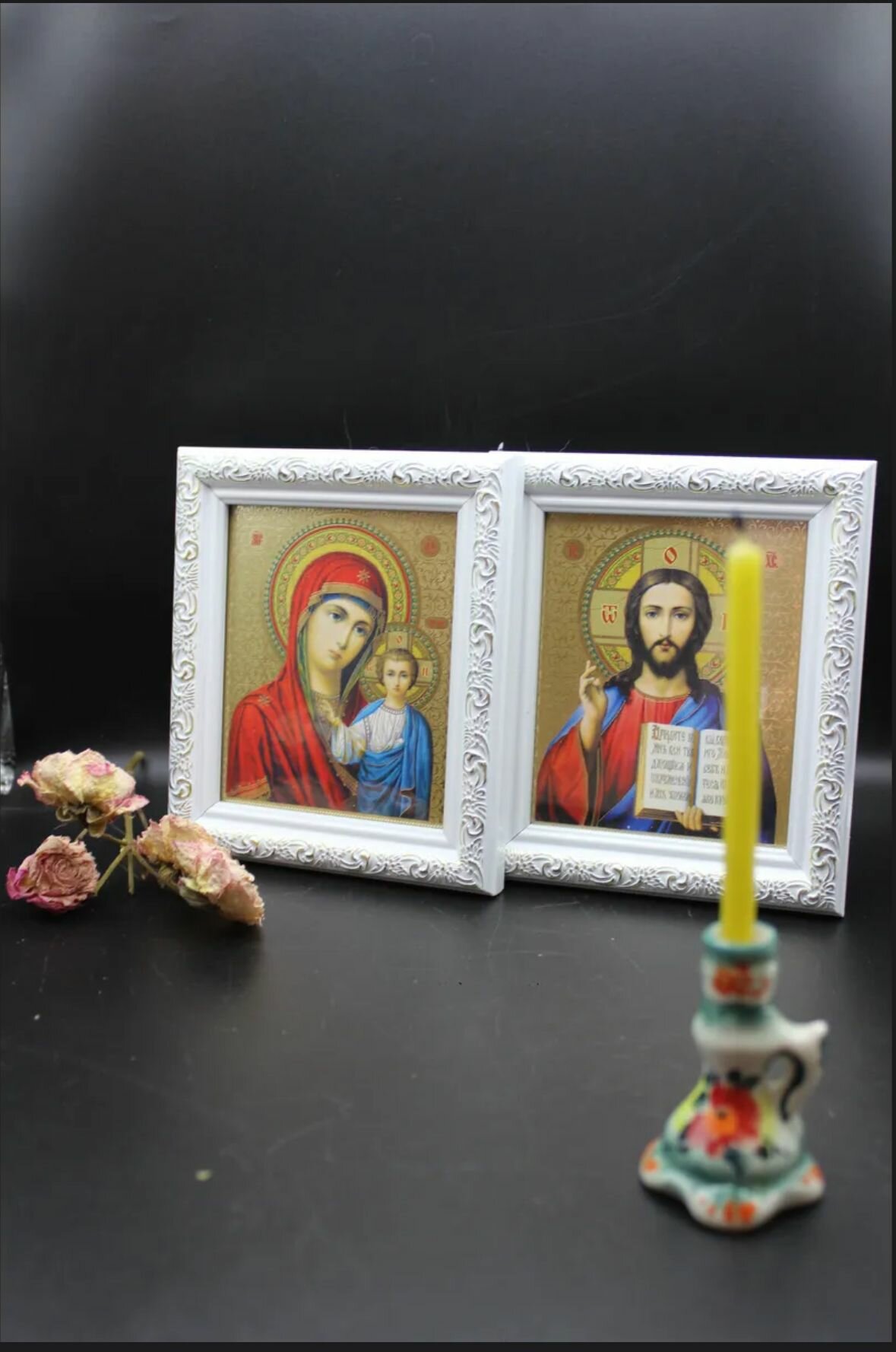 Иконы Спаситель и Божья Матерь Казанская