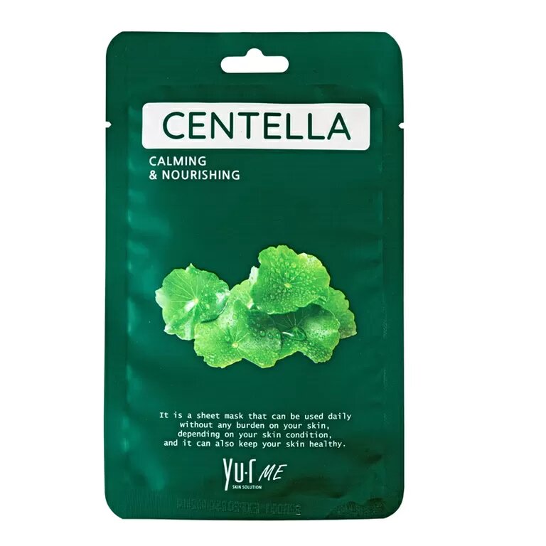 Yu.R Me Centella Sheet Mask Корейская тканевая маска для лица с экстрактом центеллы азиатской