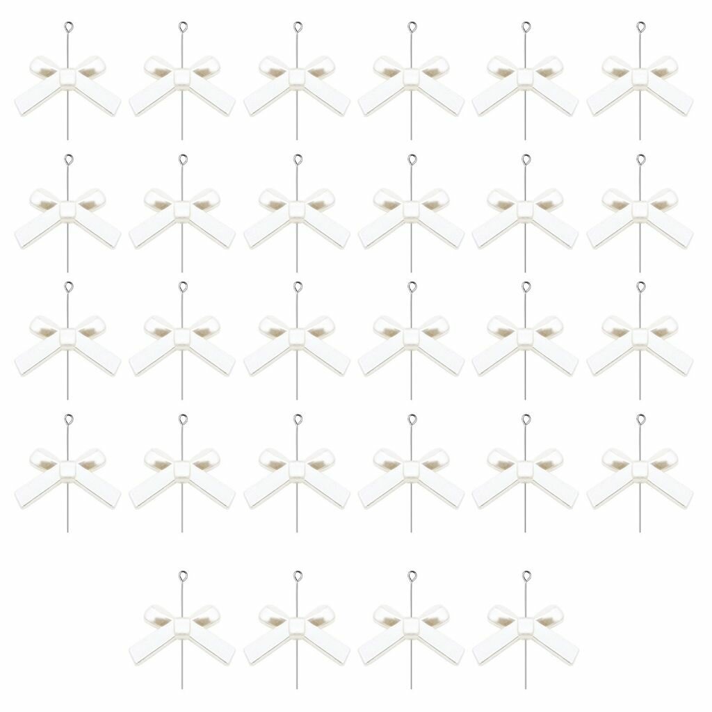 28 деталей, бантик из бисера symphony webbing-жемчужно-белый