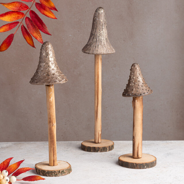 Набор декоративных фигурок Грибы из Уистманского Леса 21-31 см, 3 шт, Boltze, 2040337
