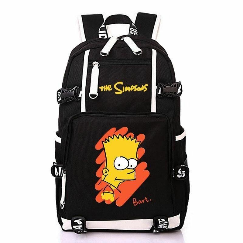 44 x 37 x 17 cm, Черная, Рюкзак, Симпсоны, The Simpsons