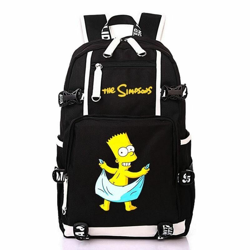 44 x 37 x 17 cm, Черная, Рюкзак, Симпсоны, The Simpsons