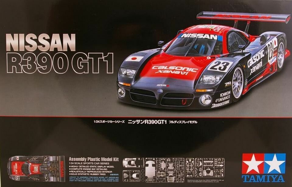 Tamiya 24192 1/24 TWR Nissan R390 GT1 1997 24 Hours Le Mans Модель сборки автомобильный