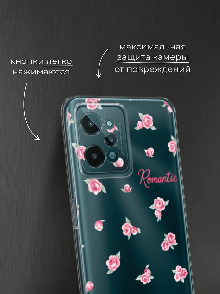 Чехол на Realme C31 / Реалми C31 с принтом "Romantic 2", прозрачный — фото 1