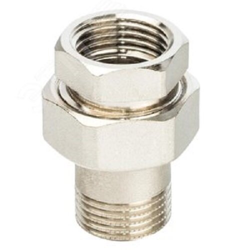 Сгон разъемный ВН 1/2' прямой (американка), никелированный Aquadeel BFN-014-102