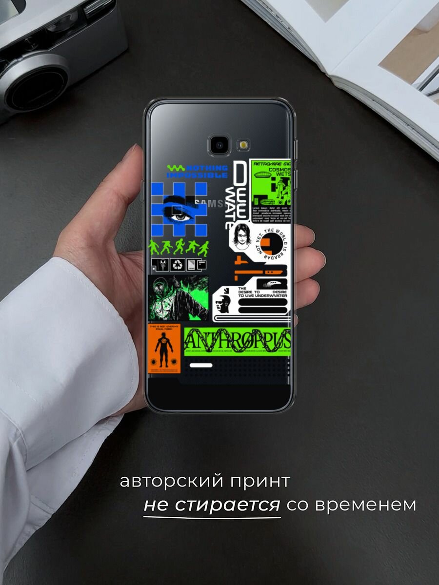 Чехол на Samsung Galaxy J4 Plus 2018 / Самсунг J4 Plus 2018 с принтом "Nothing impossible", прозрачный — фото 1