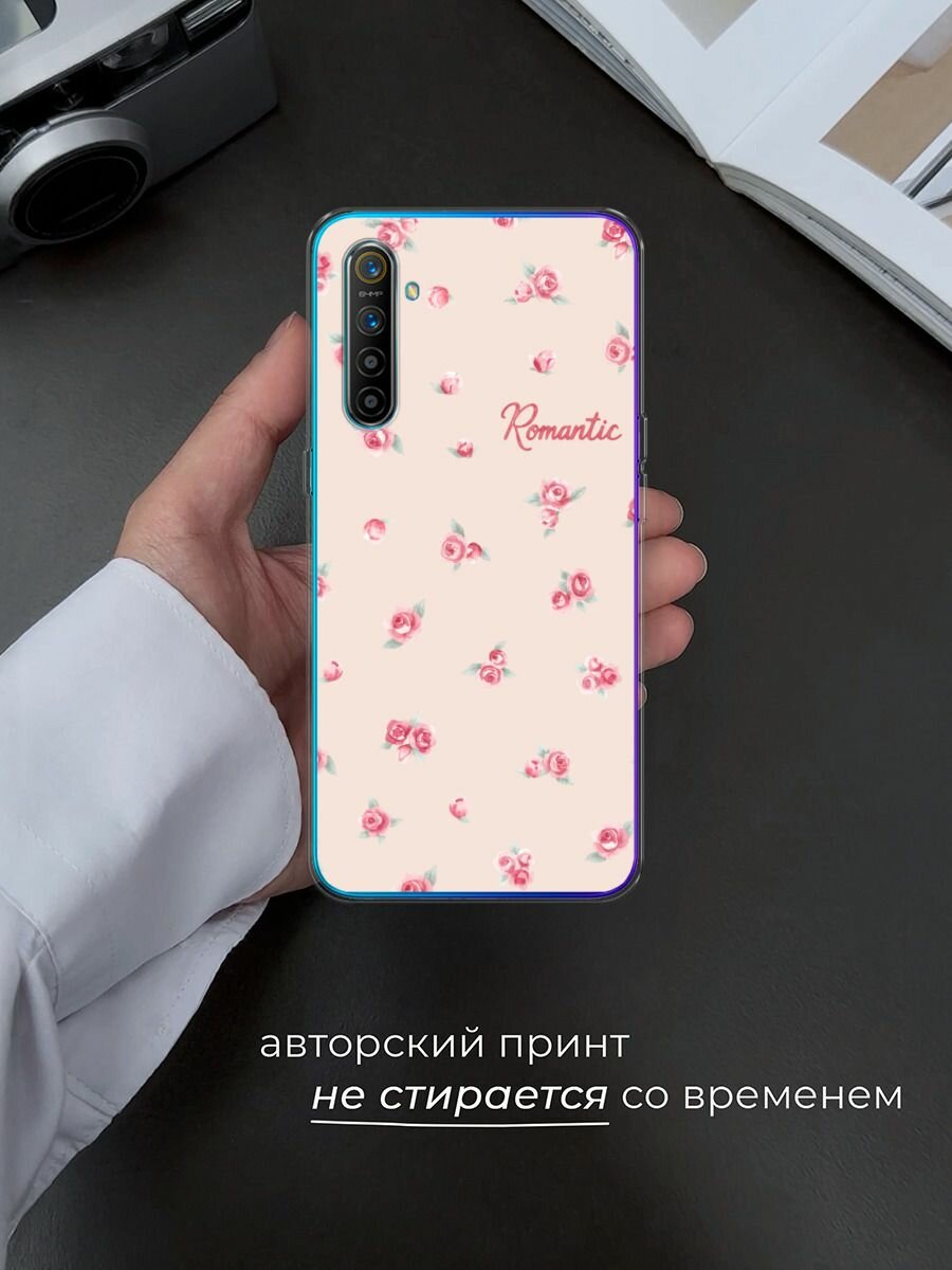 Силиконовый чехол на Realme XT / Реалми XT с принтом "Romantic" — фото 1