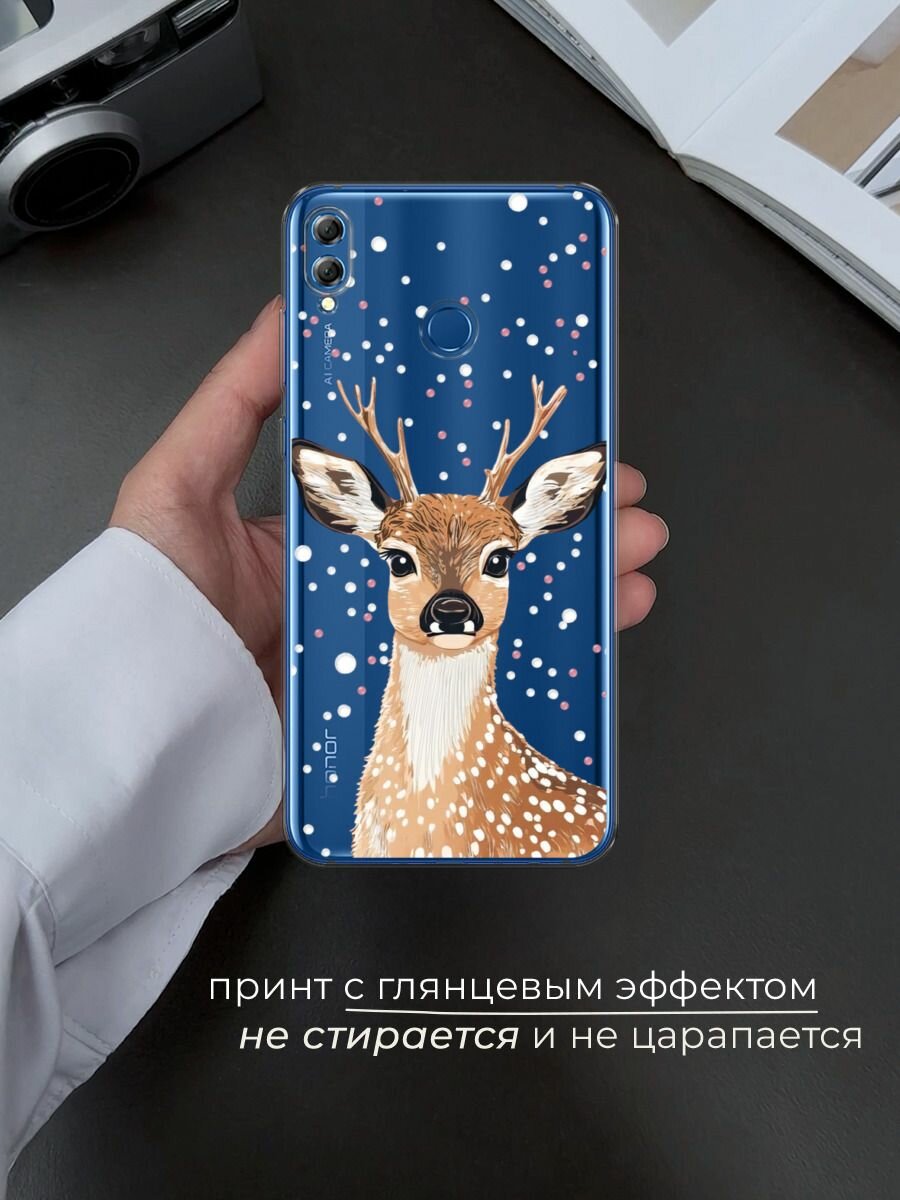 Чехол на Honor 8X / Хонор 8Х с принтом "Гордый олень 3" — фото 1